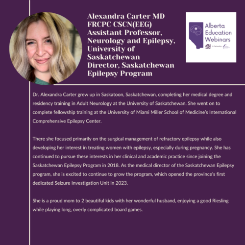 Dr. Carter - Alberta Epilepsy Education Webinars